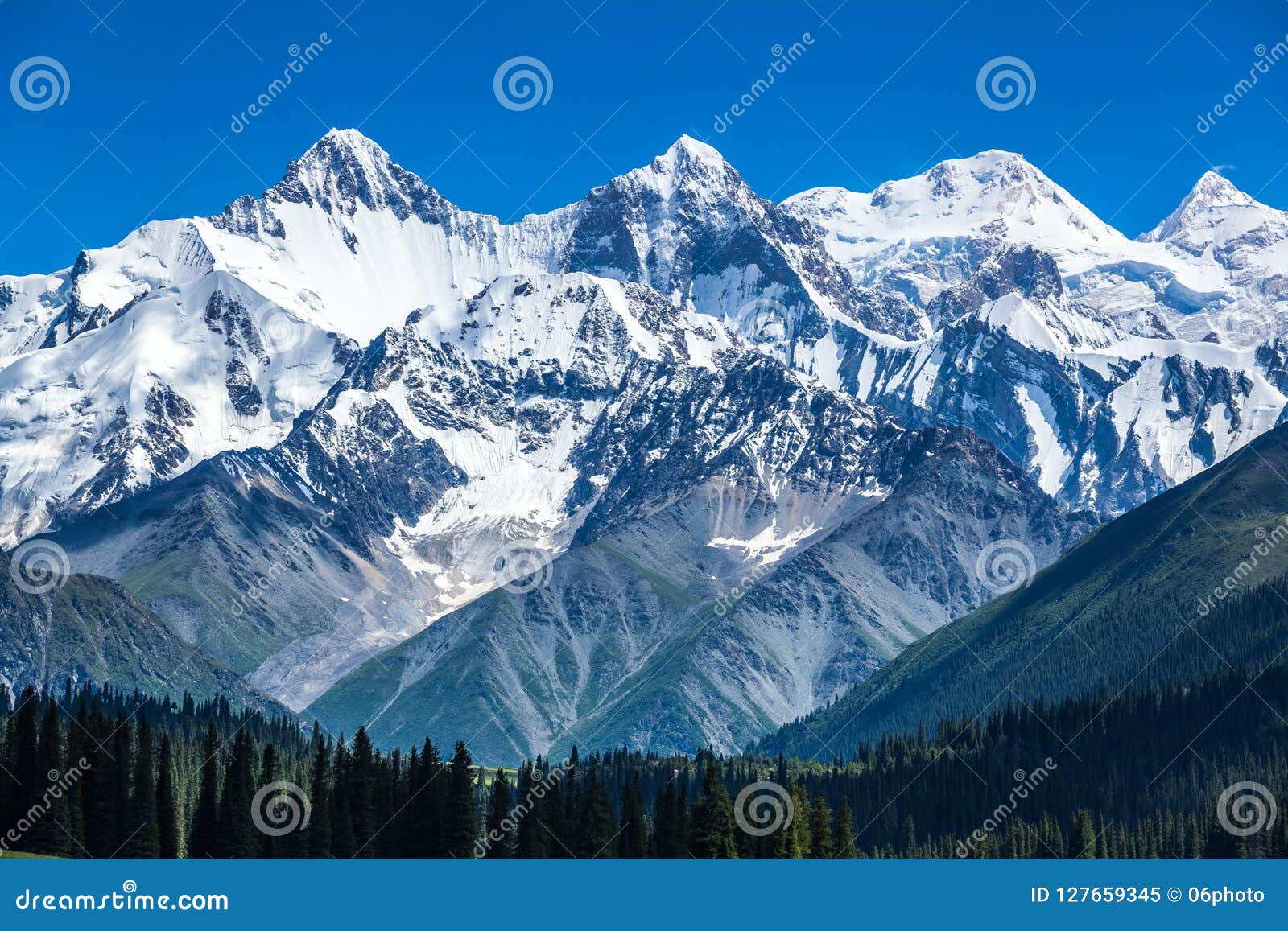 Mountains in Xinjiang,China Stock Image - Image of blue, rocky: 127659345