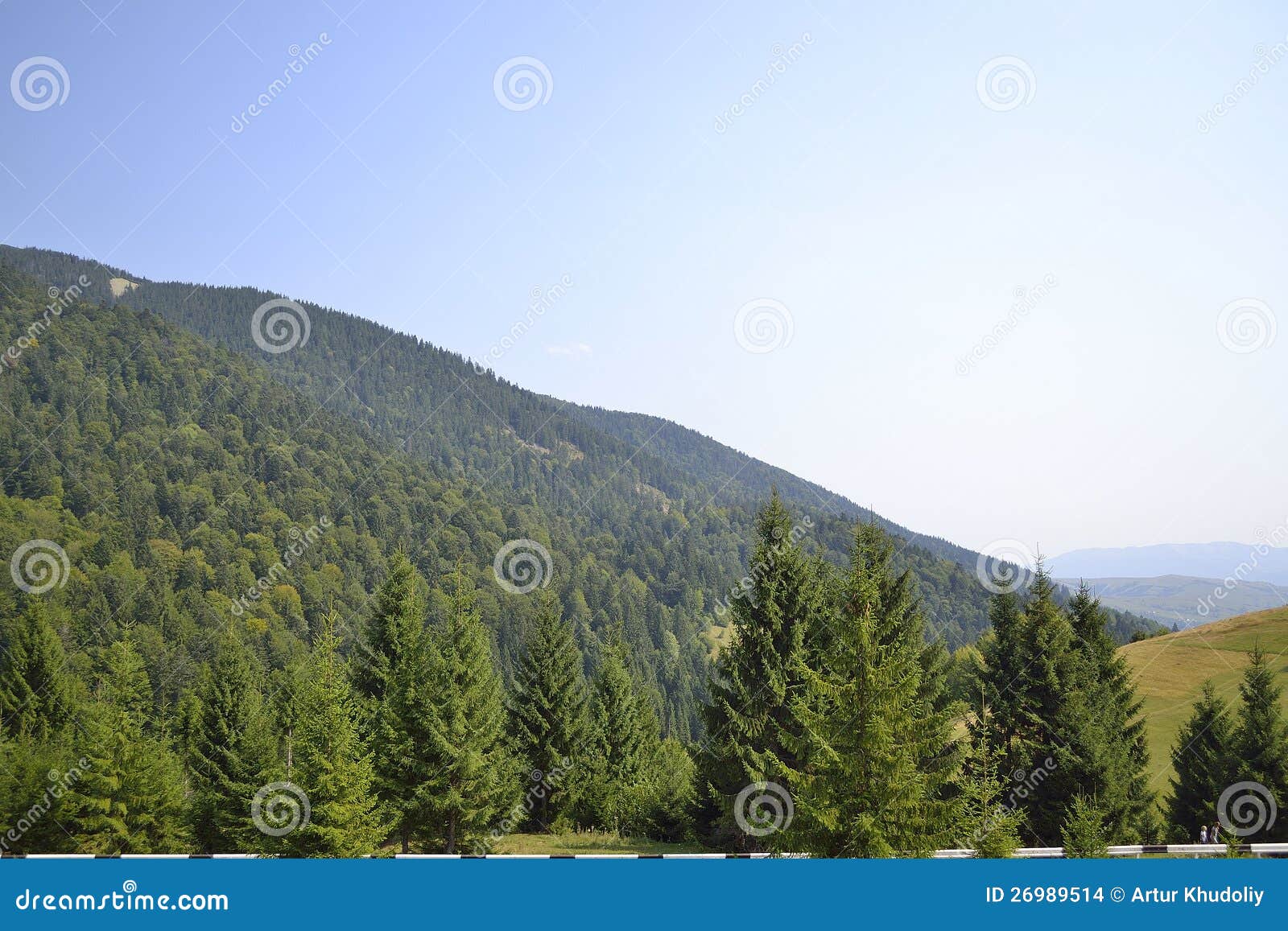 Mountainside View from Roadside Stock Photo - Image of valley, green ...