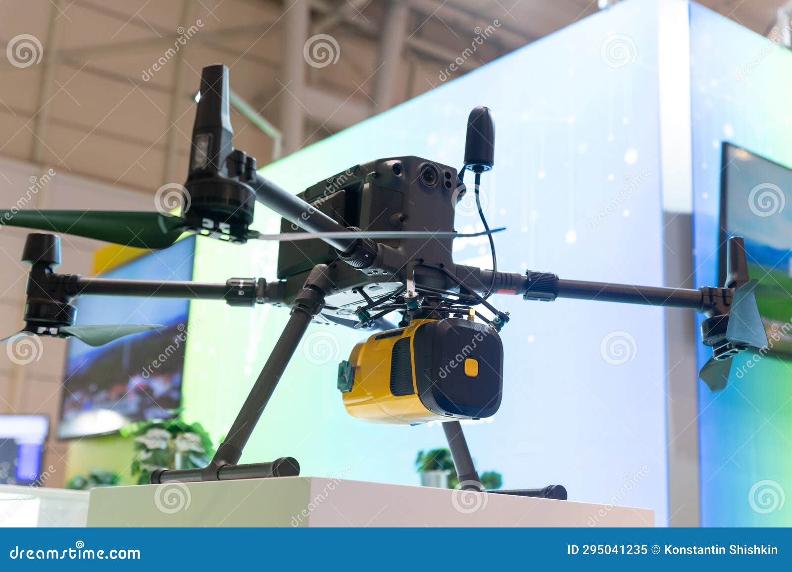 Mounted Camera or Sensor Device - Big 5 Propellers Drone Stock Image ...