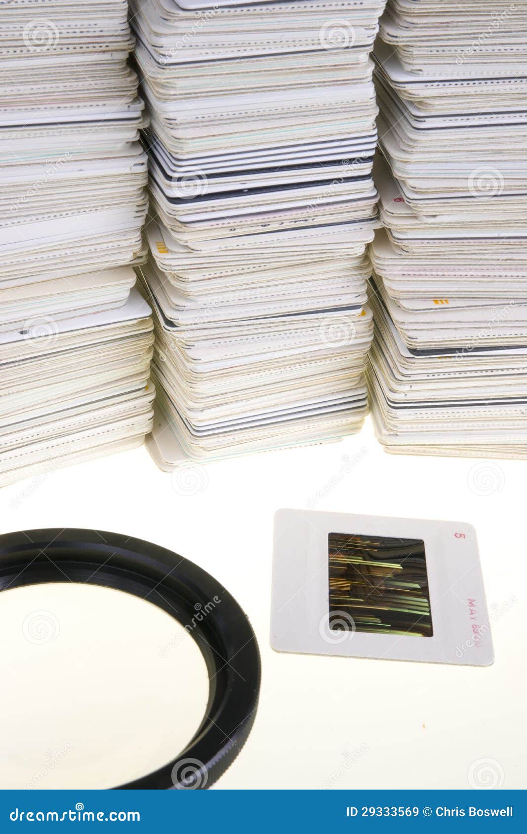 Mounted Slide Film and Loupe Sitting on the Lightbox Stock Image ...