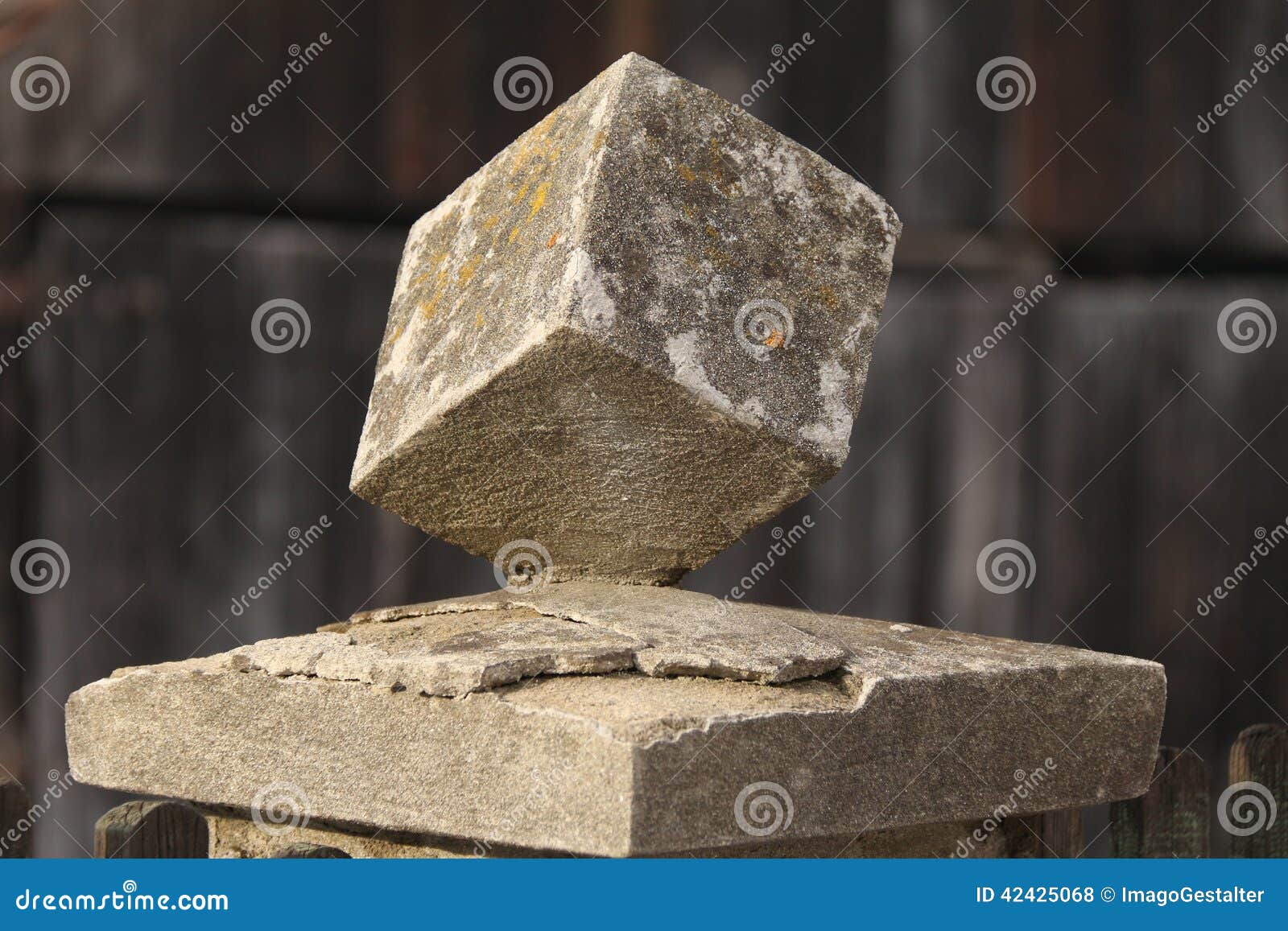 Mounted stone cube stock photo. Image of edge, massive - 42425068
