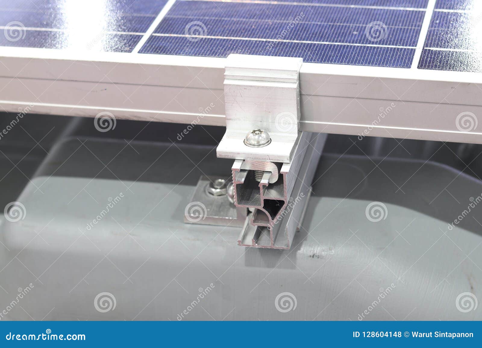 Mounting Clamp of Solar Panel ; Stock Photo - Image of solar, rooftop ...