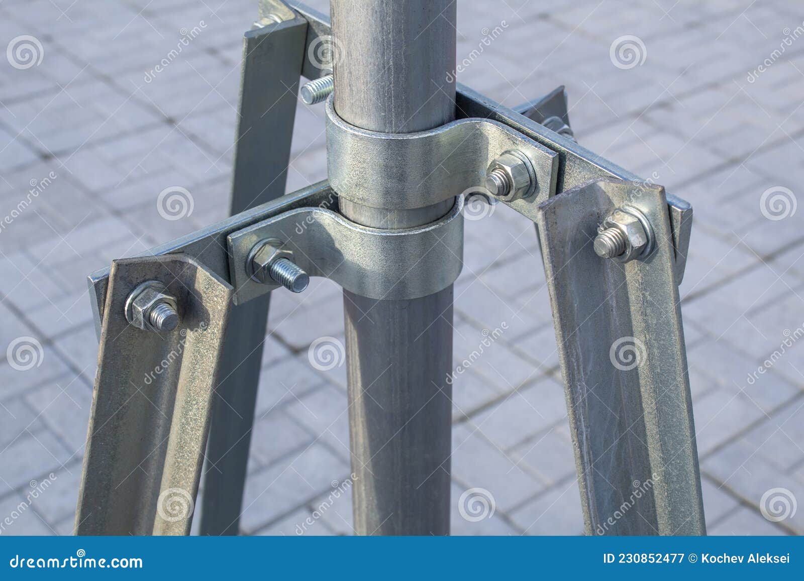 Mounting Elements of Metal Structures on Bolts and Steel Clamps Made of ...