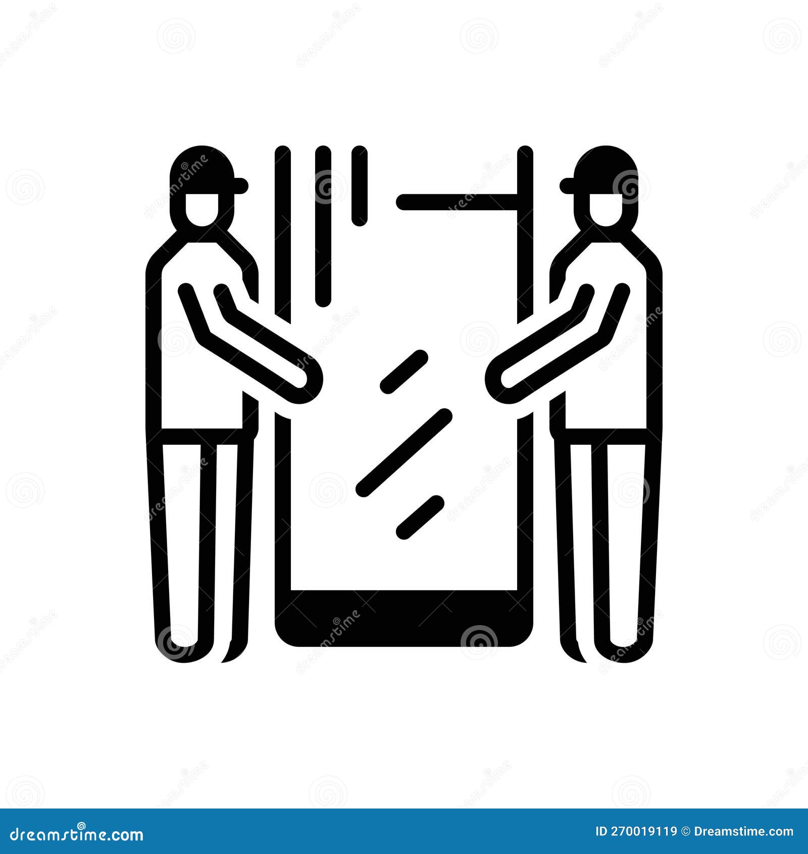 Black Solid Icon for Mounting, Ascending and People Stock Vector ...