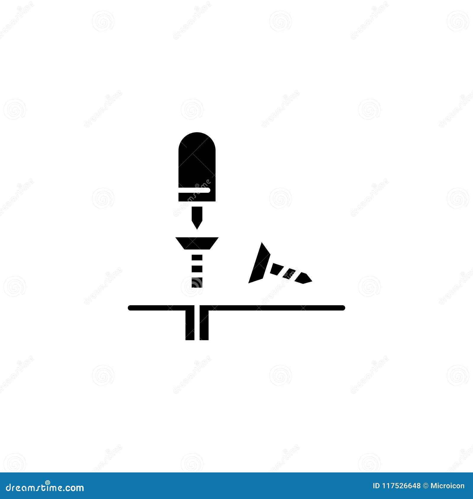 Mounting Work Black Icon Concept. Mounting Work Flat Vector Symbol ...