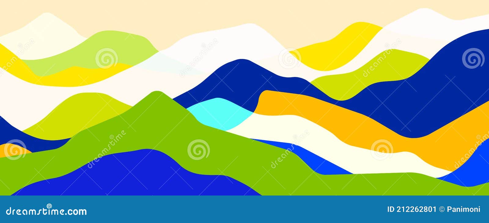 Multicolor Mountains, Translucent Waves, Abstract Color Glass Shapes ...