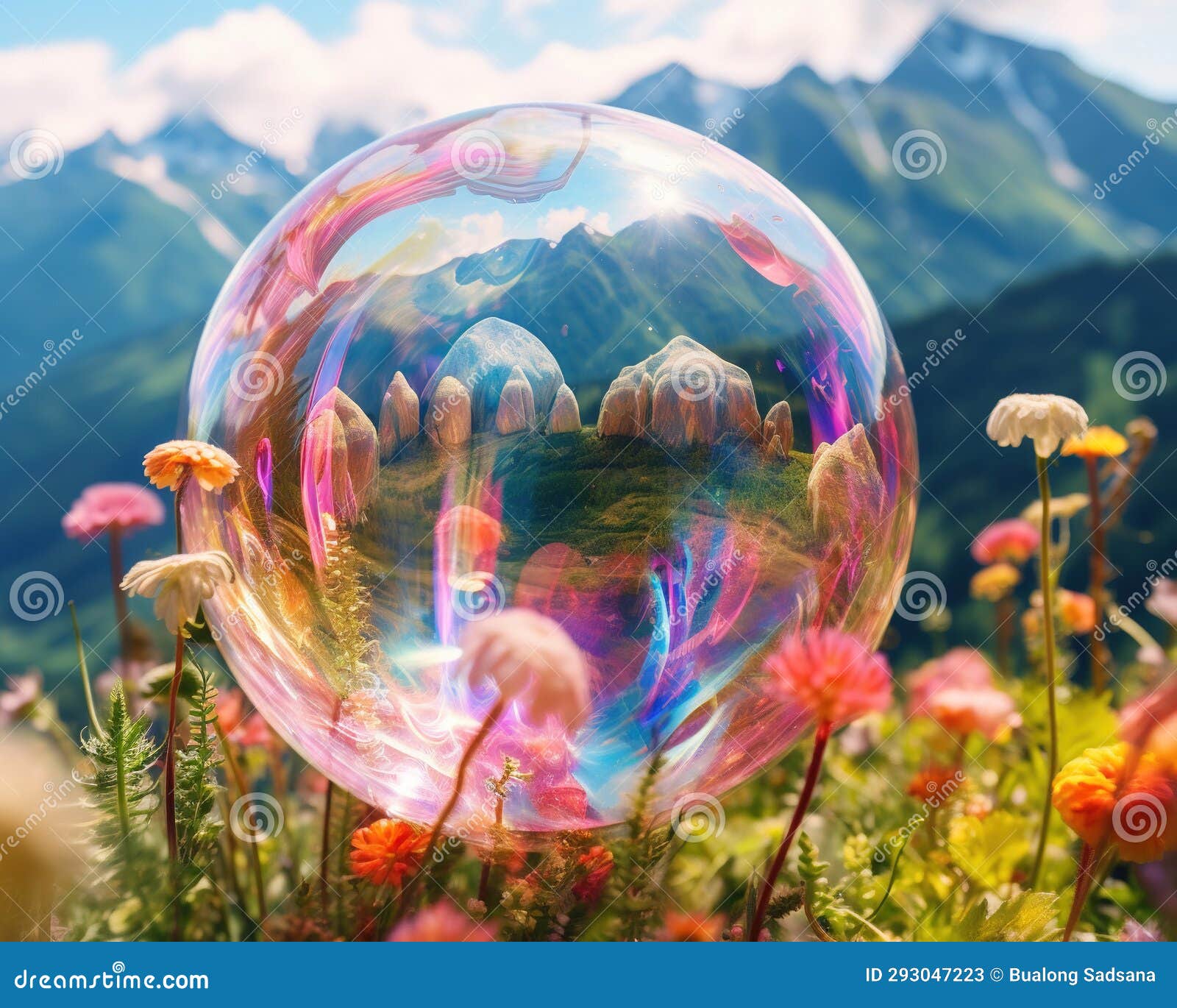 Mountns in a Soap Bubble are Part of a Generative Nature Landscape ...