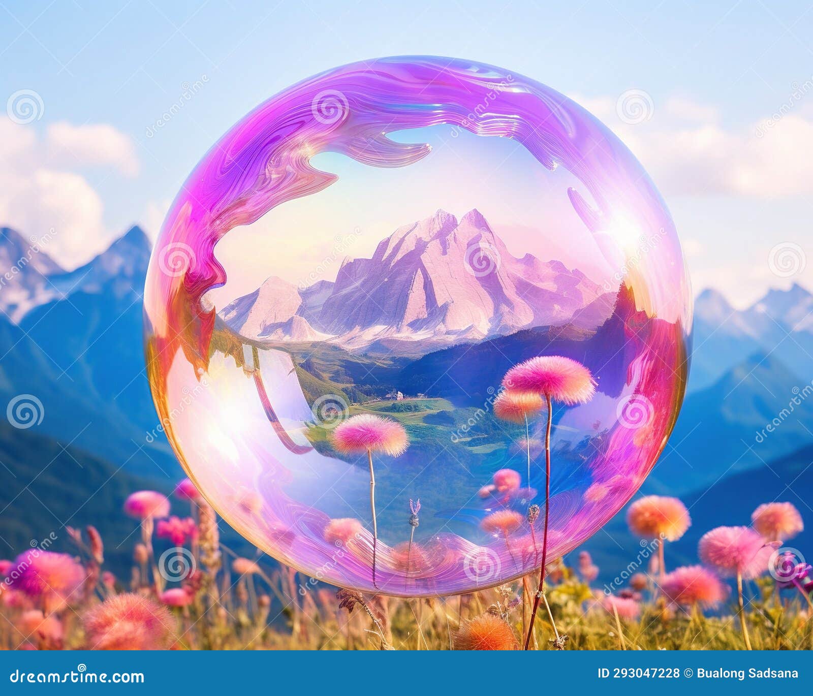 Generative Nature Background Food Water Ocean Art. Stock Illustration ...