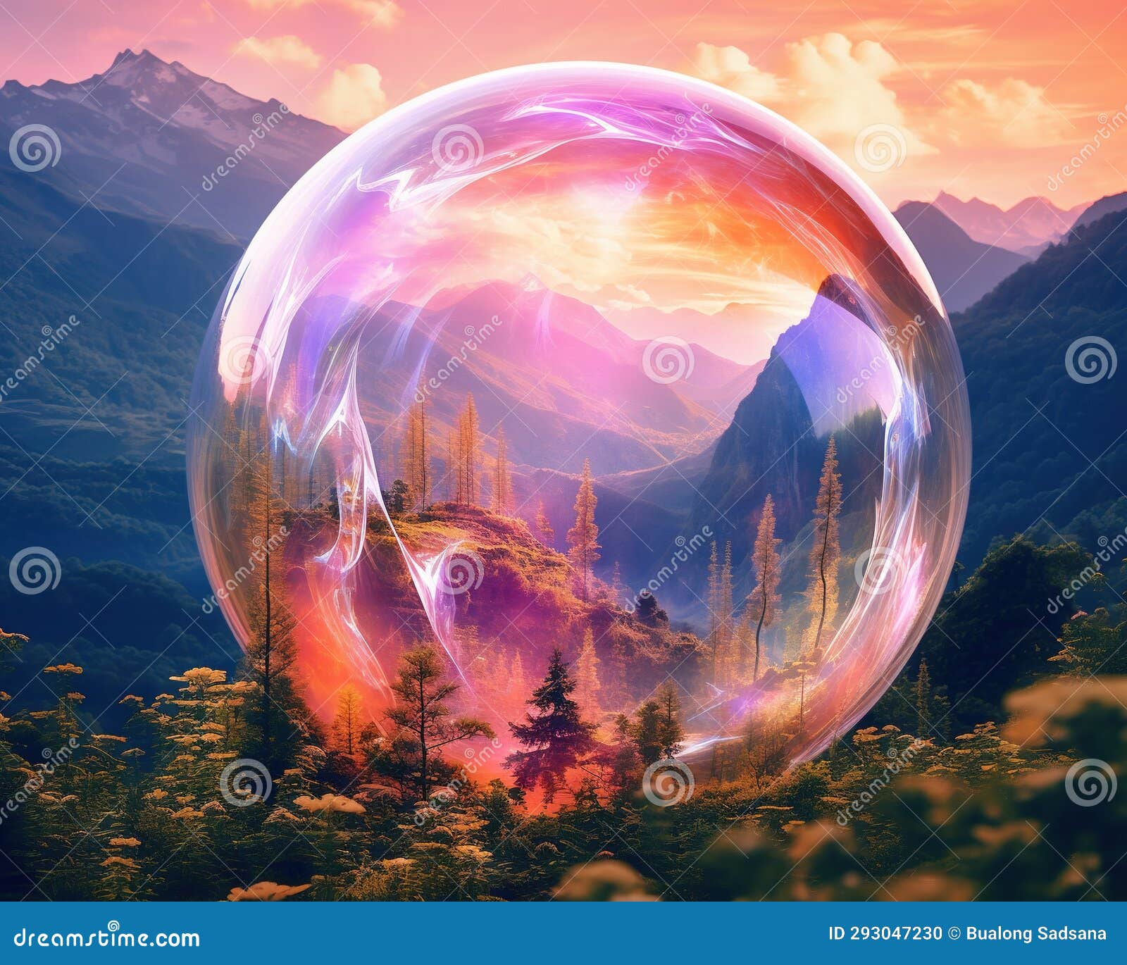 Mountns in a Soap Bubble are Part of a Generative Nature Landscape ...