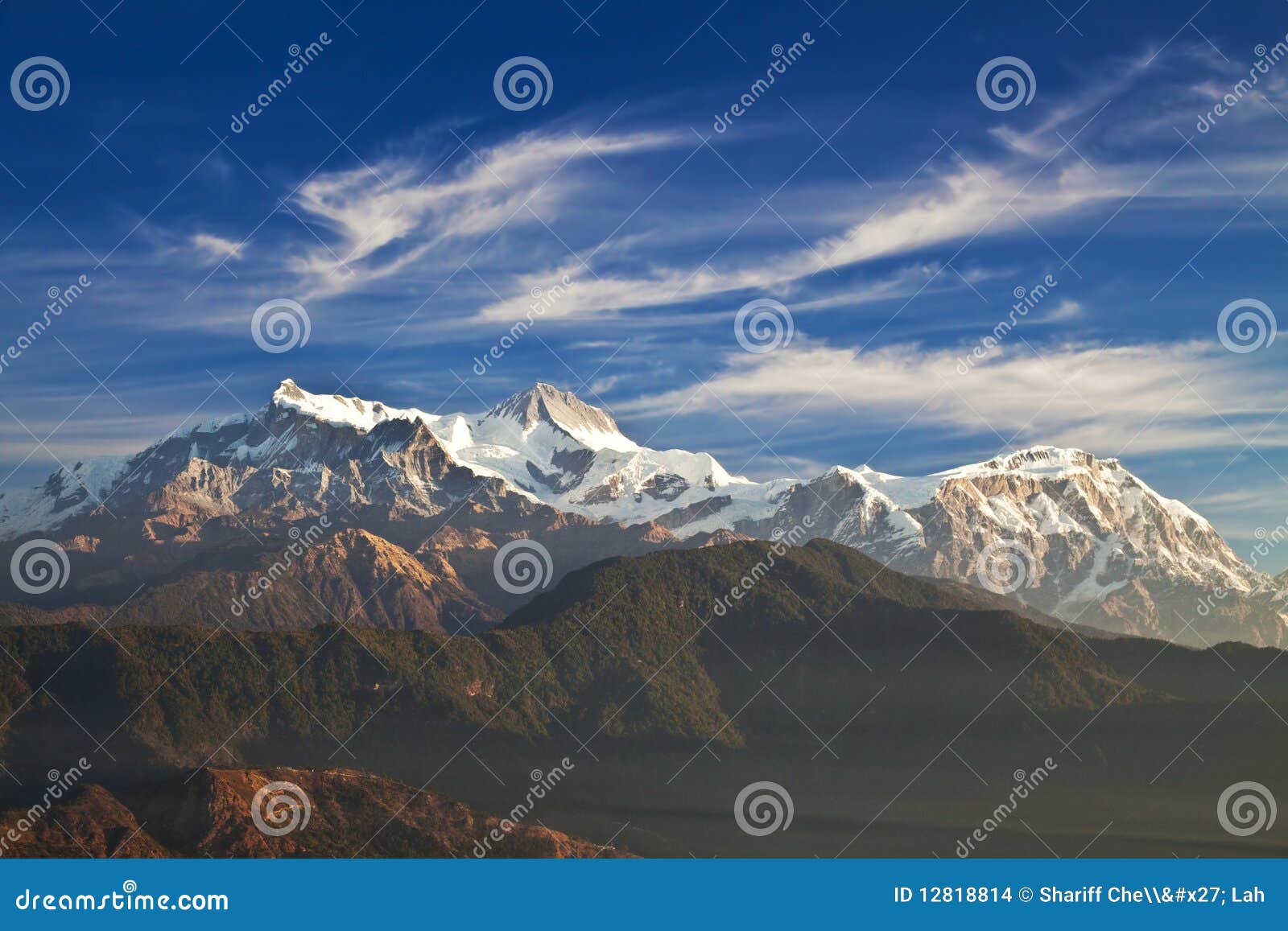 Mounts Annapurna II, IV and Lamjung Himal Stock Photo - Image of asian ...