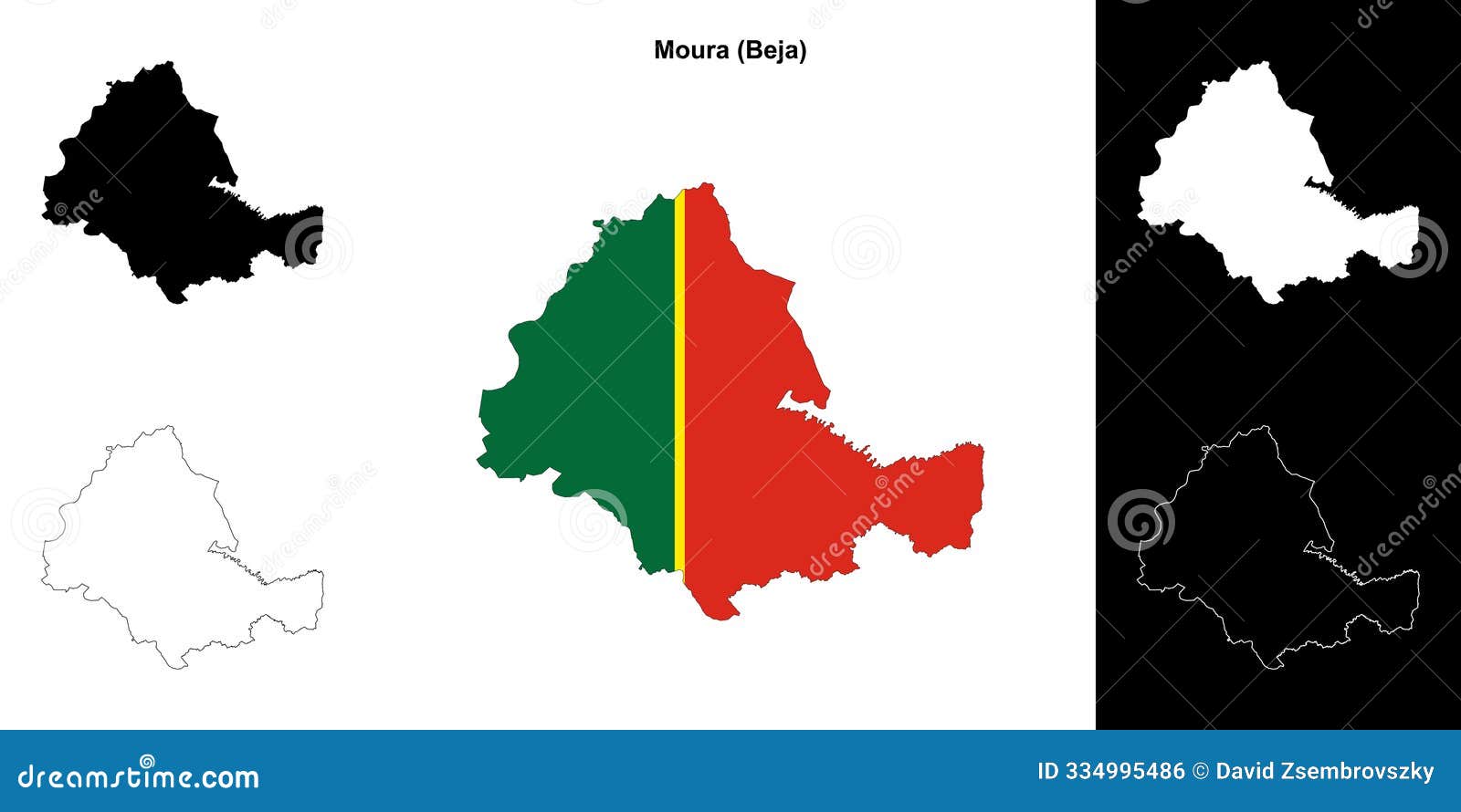 Moura outline map stock illustration. Illustration of boundary - 334995486