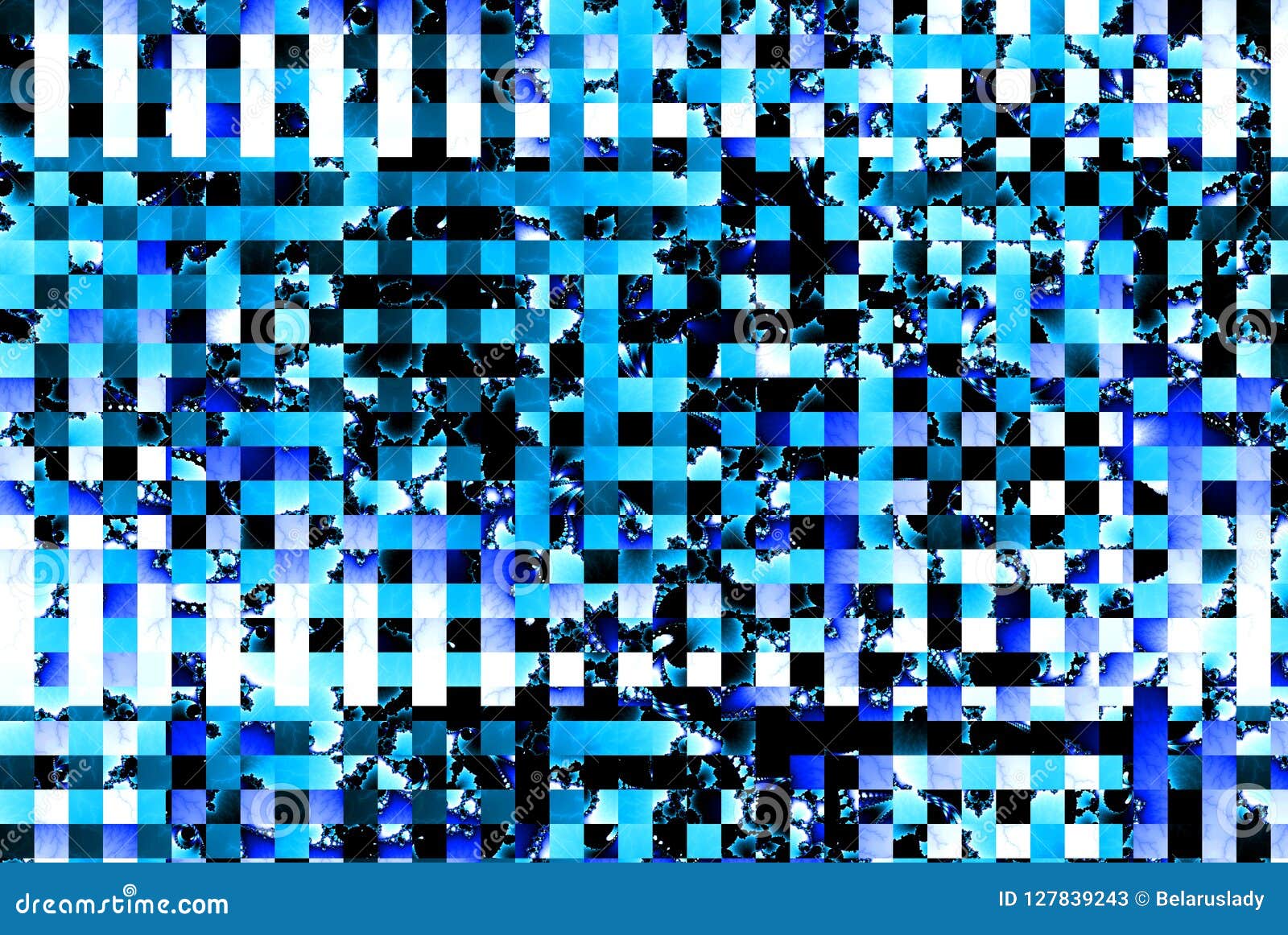 Square Patchwork in Teal, White and Blue Stock Image - Image of ...