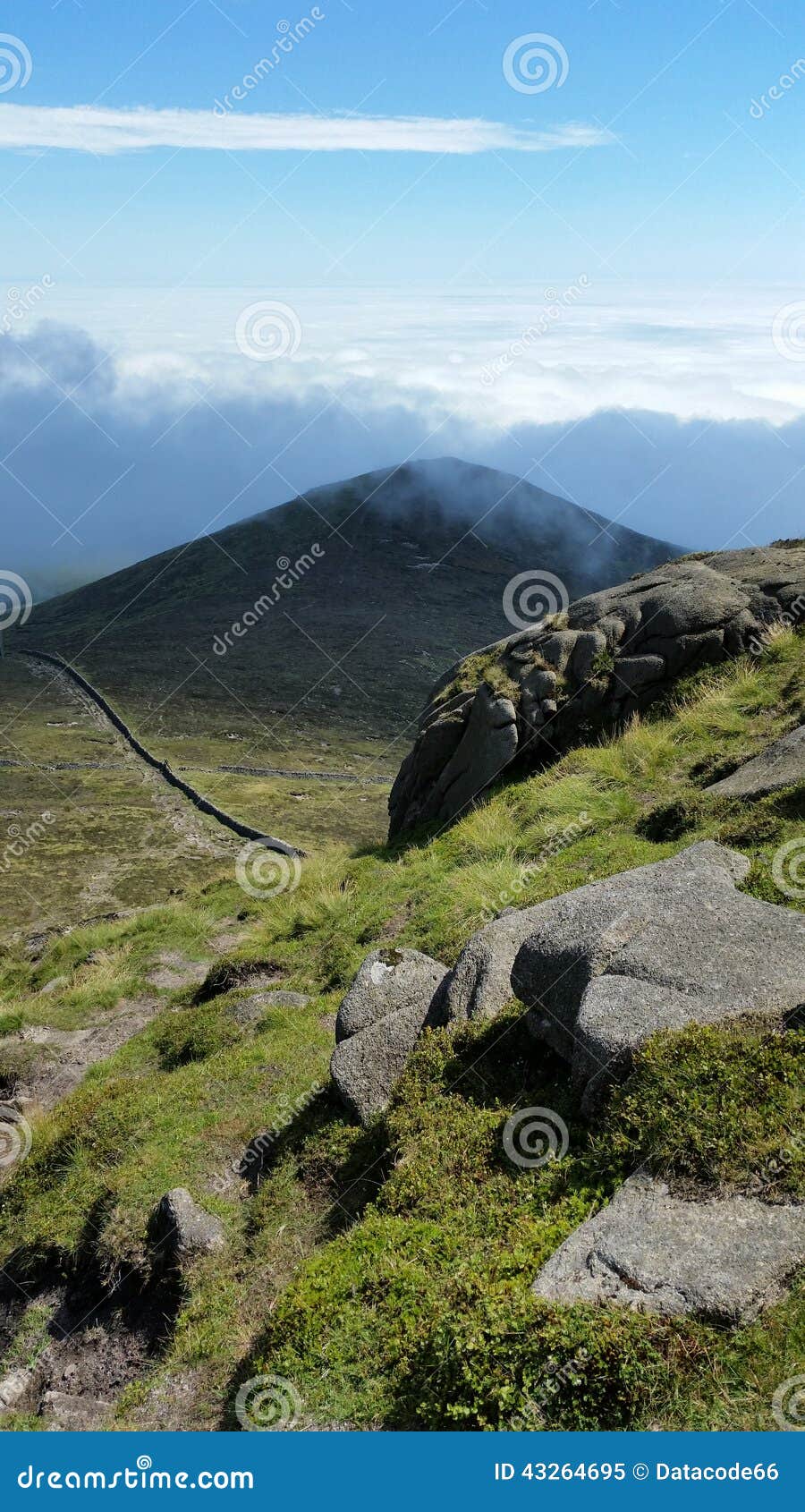 Mourne Wall Between Slieve Donard And Slieve Commedagh, Northern ...
