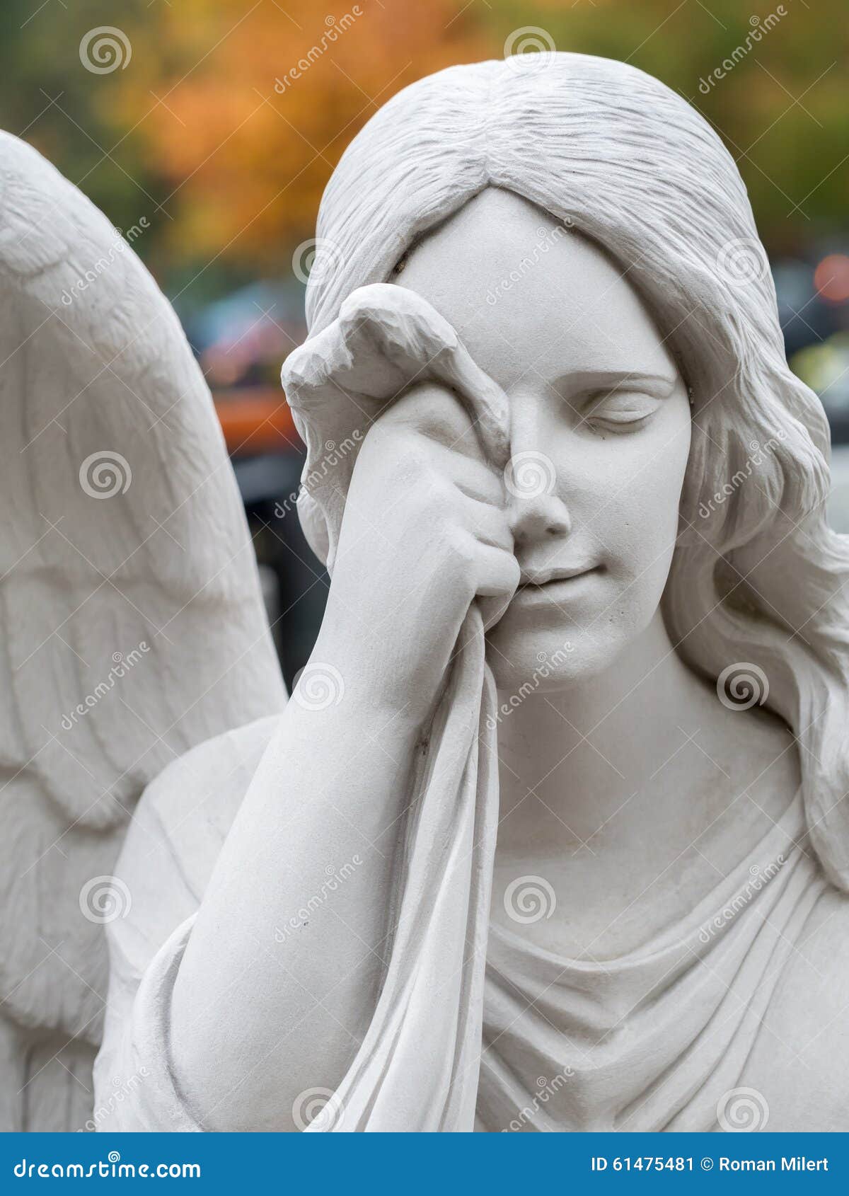Mourning angel stock image. Image of gravestone, passing - 61475481