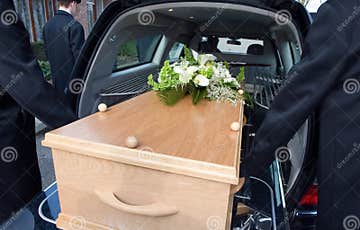 Mourning car stock photo. Image of flower, wood, cremation - 18879078