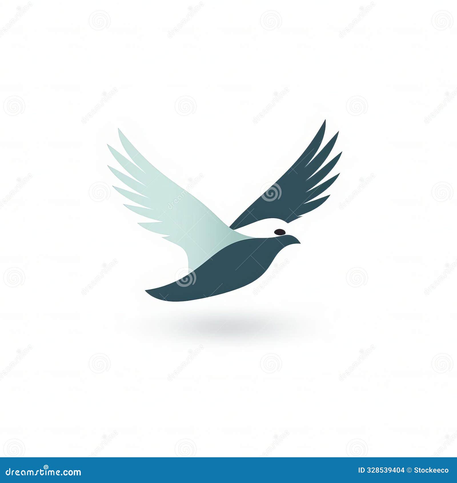 Minimalistic 2d Mourning Dove Icon on White Background Stock ...