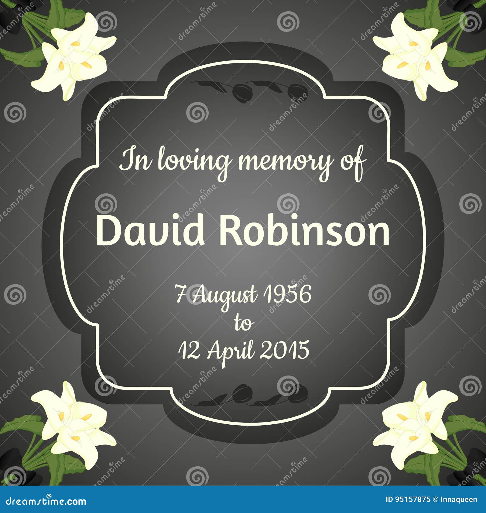 Mourning Illustration in Elegant Style. Stock Illustration ...