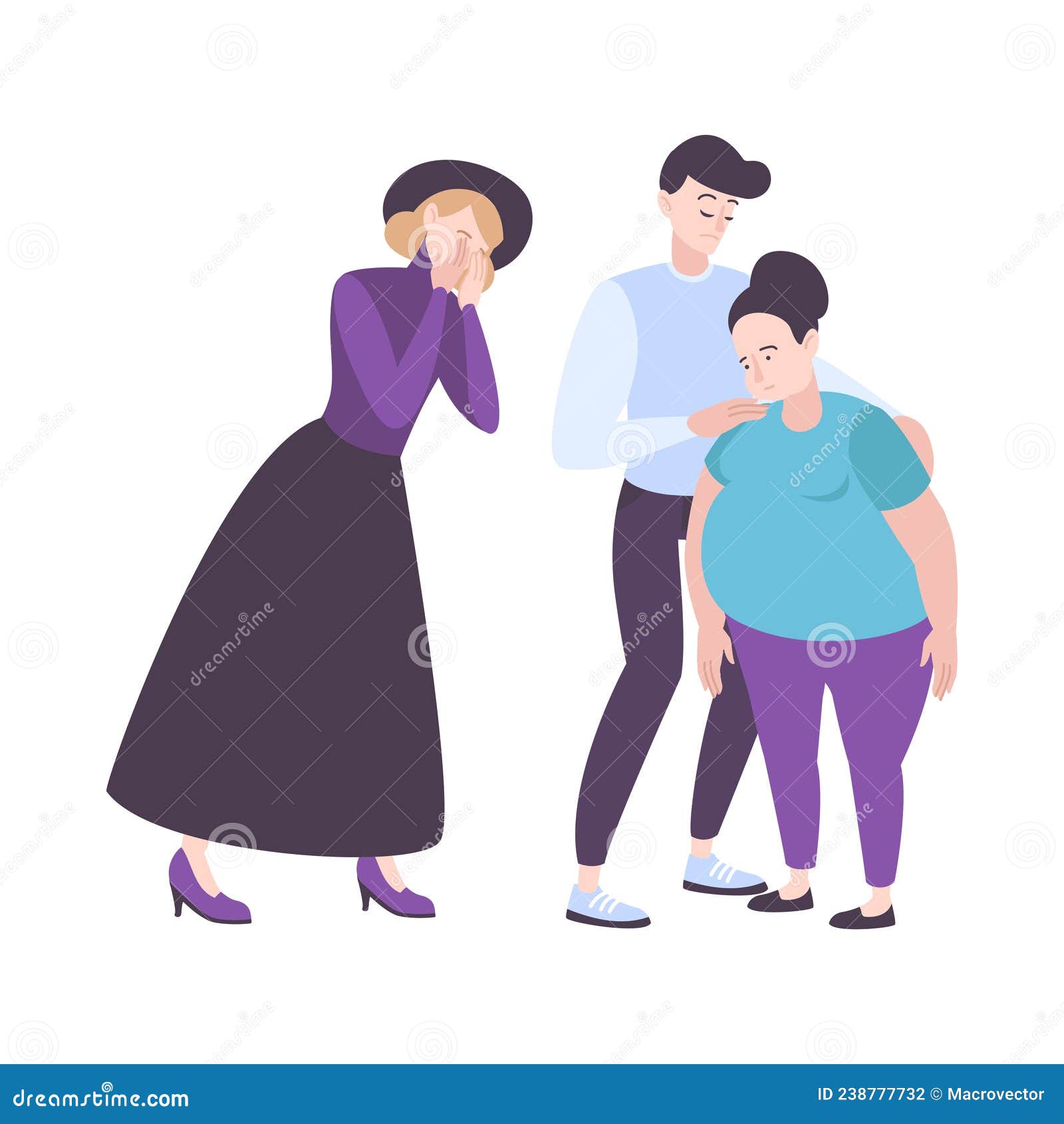 Mourning People Illustration Stock Vector - Illustration of pray ...