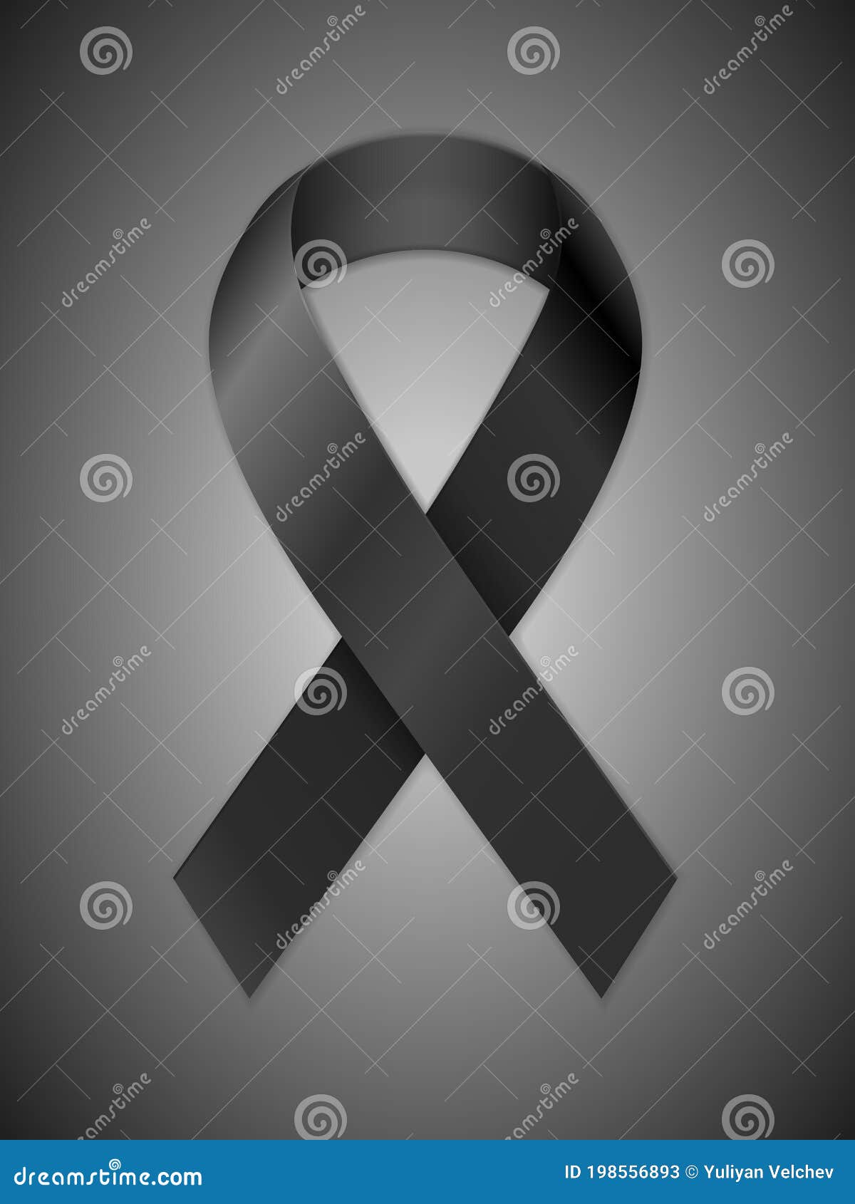 Mourning Ribbon On Transparent Background Cartoon Vector ...