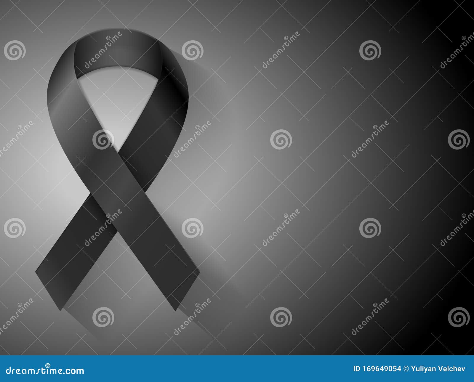 Mourning Ribbon On Transparent Background Cartoon Vector ...