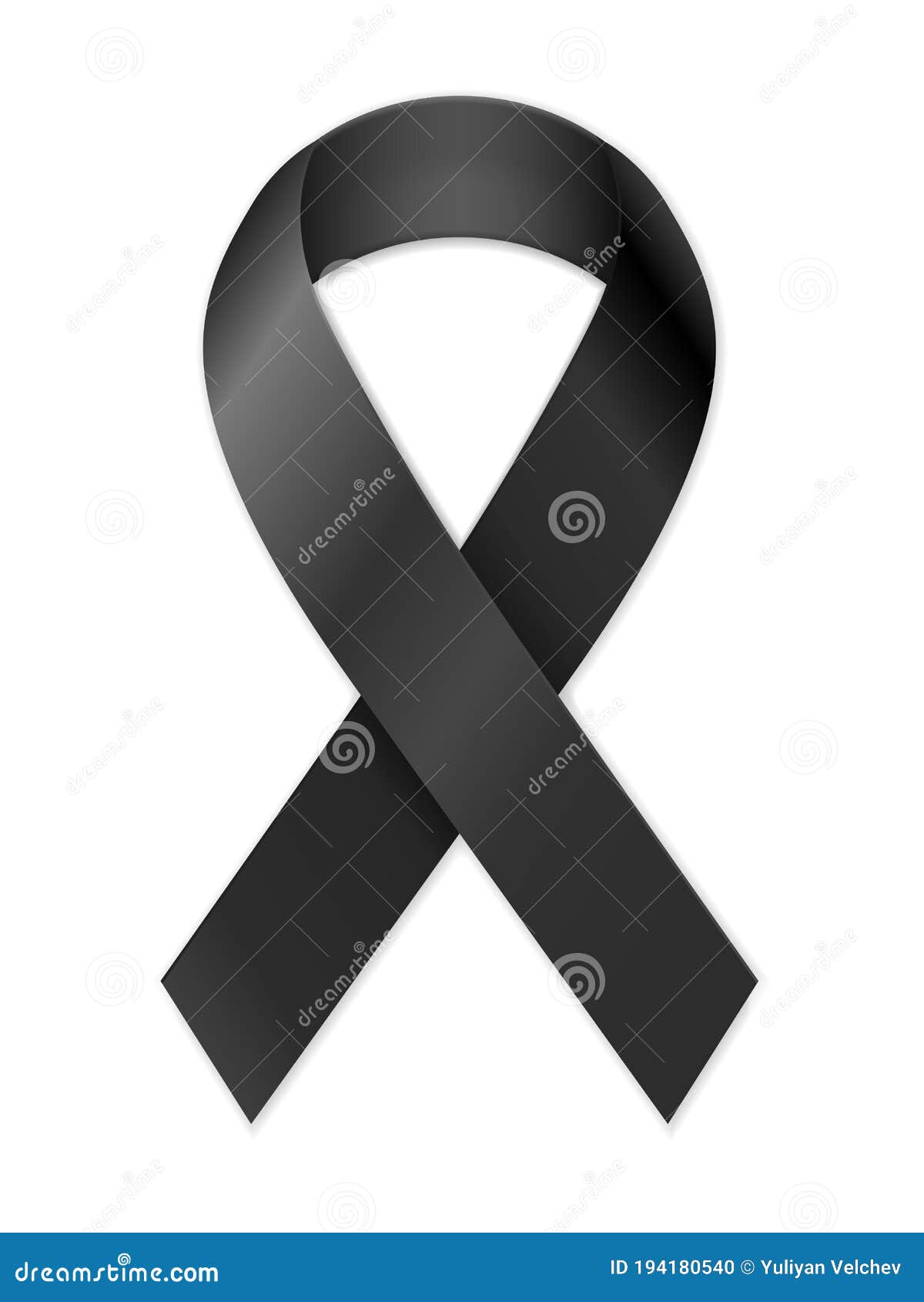 Mourning Ribbon On Transparent Background Cartoon Vector ...
