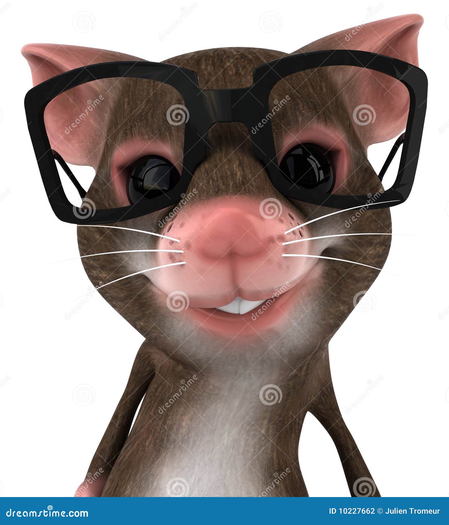 Mouse stock illustration. Illustration of fluffy, glasses - 10227662
