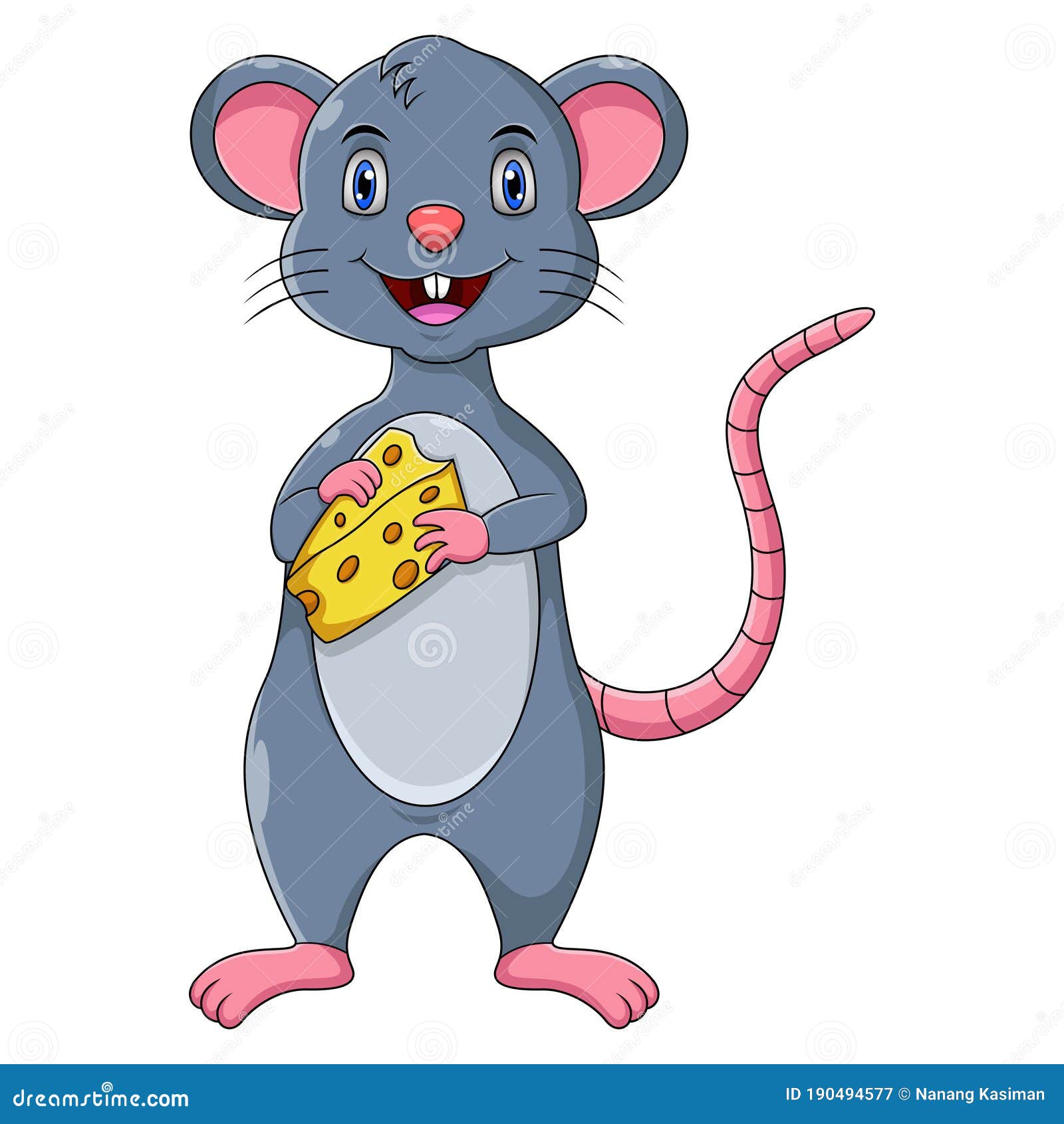 Cute Mouse Cartoon Holding Cheese Stock Vector - Illustration of funny ...