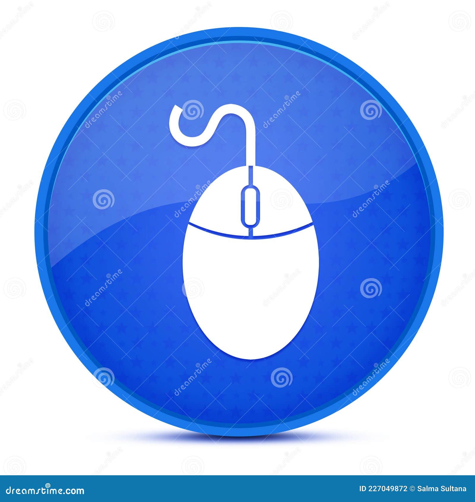 Mouse Aesthetic Glossy Blue Round Button Abstract Stock Illustration ...