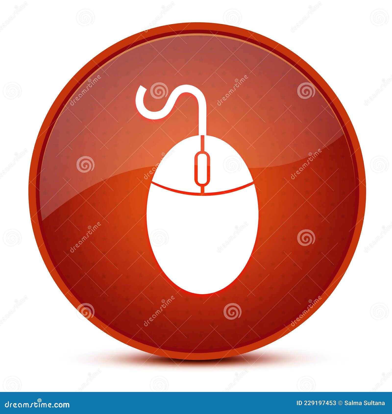 Mouse Aesthetic Abstract Icon On Blue Background Stock Illustration ...