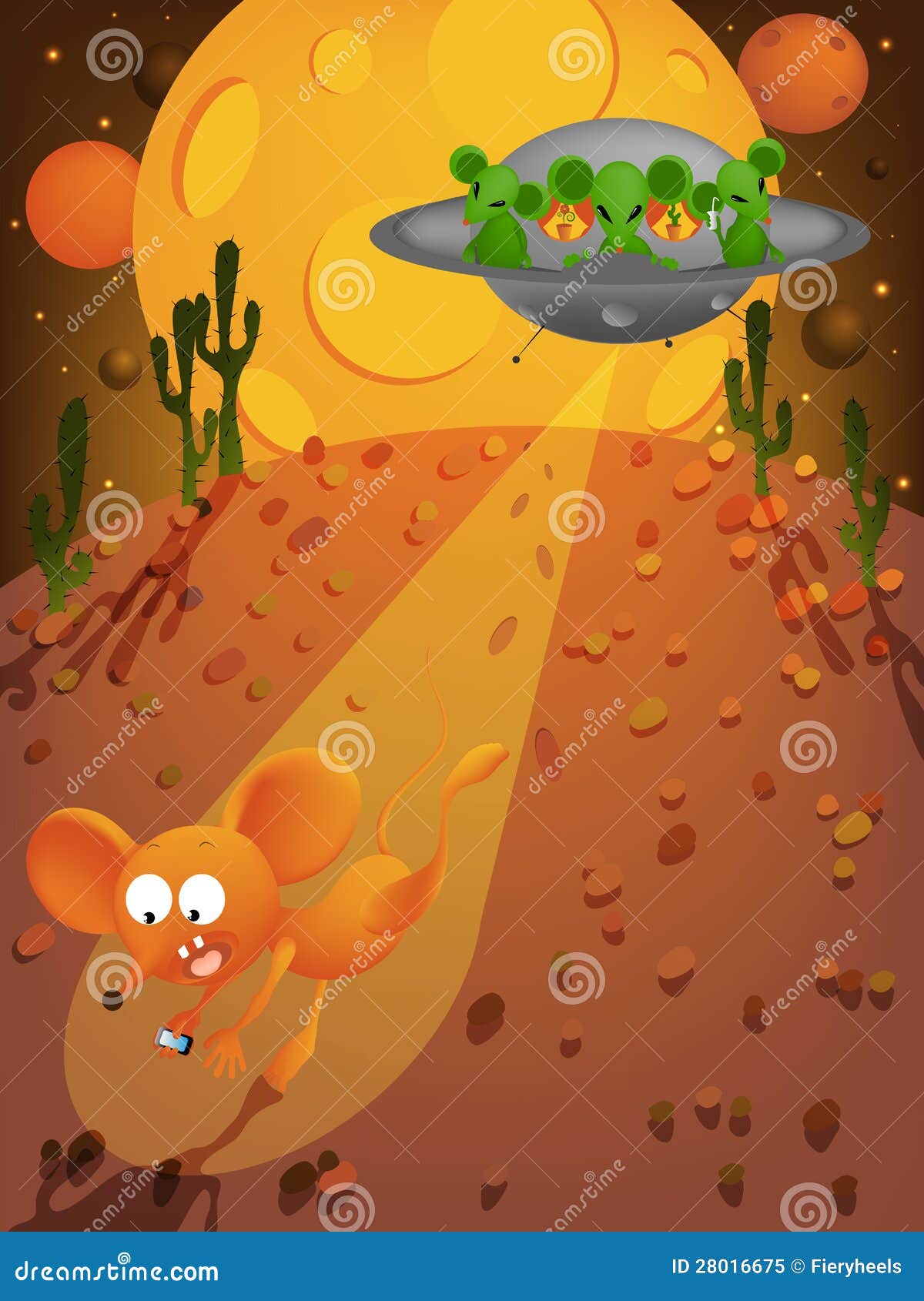 Mouse and aliens stock vector. Illustration of astronomy - 28016675