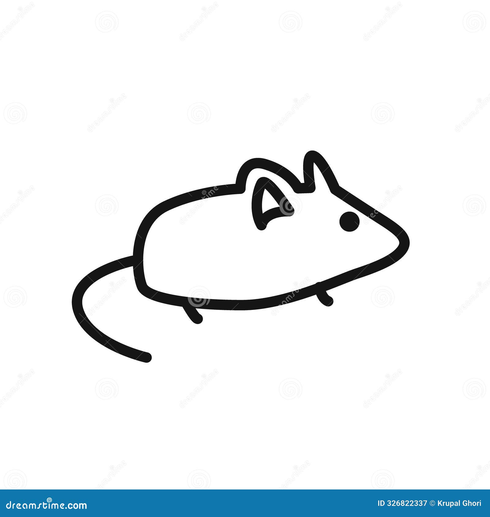 Mouse Animal Icon Linear Vector Graphics Sign Stock Illustration ...