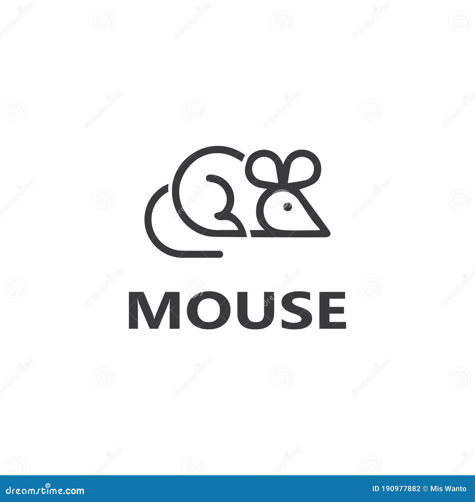 Mouse Animal Logo Icon Vector Stock Vector - Illustration of tail ...