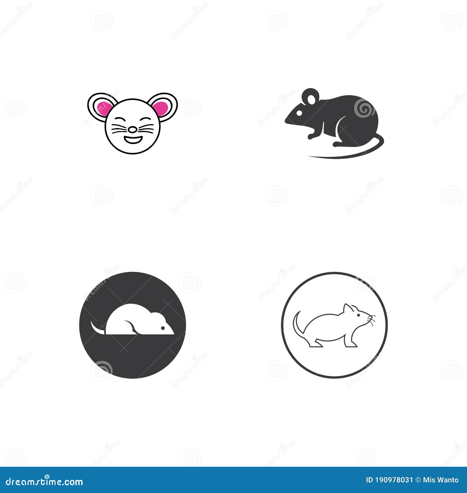 Mouse Animal Logo Icon Vector Stock Vector - Illustration of sign, icon ...