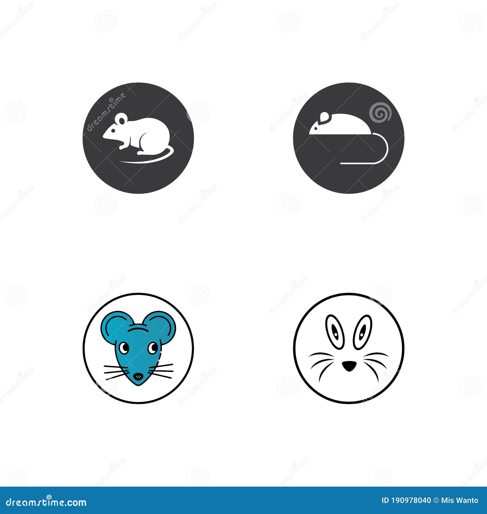 Mouse Animal Logo Icon Vector Stock Vector - Illustration of pest ...
