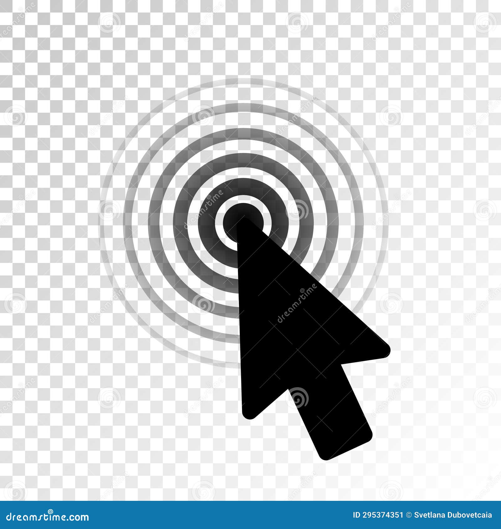 Mouse Arrow Click Computer Mouse Pointer Icon Black Cursor Isolated On White Background Click