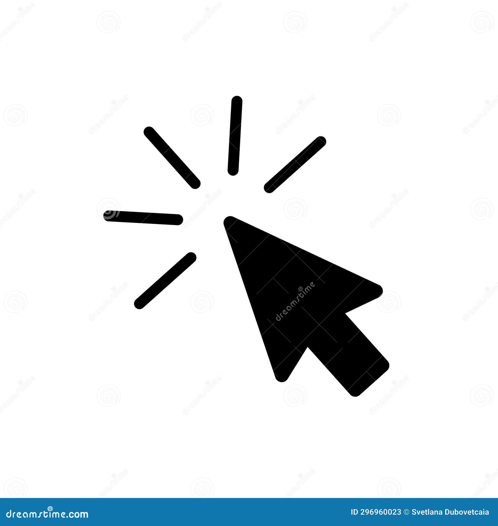 Mouse Arrow Click. Computer Mouse Pointer Icon. Black Cursor Isolated ...