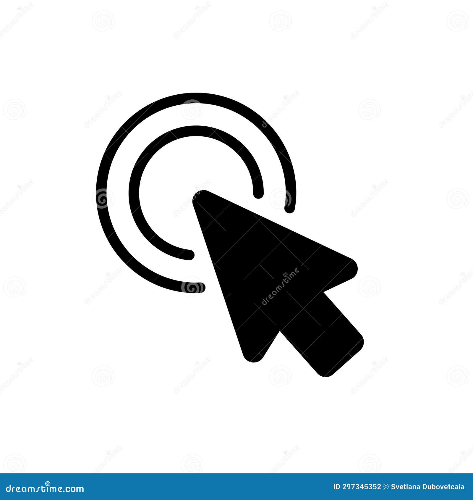 Mouse Arrow Click. Computer Mouse Pointer Icon. Black Cursor Isolated on White Background. Click ...