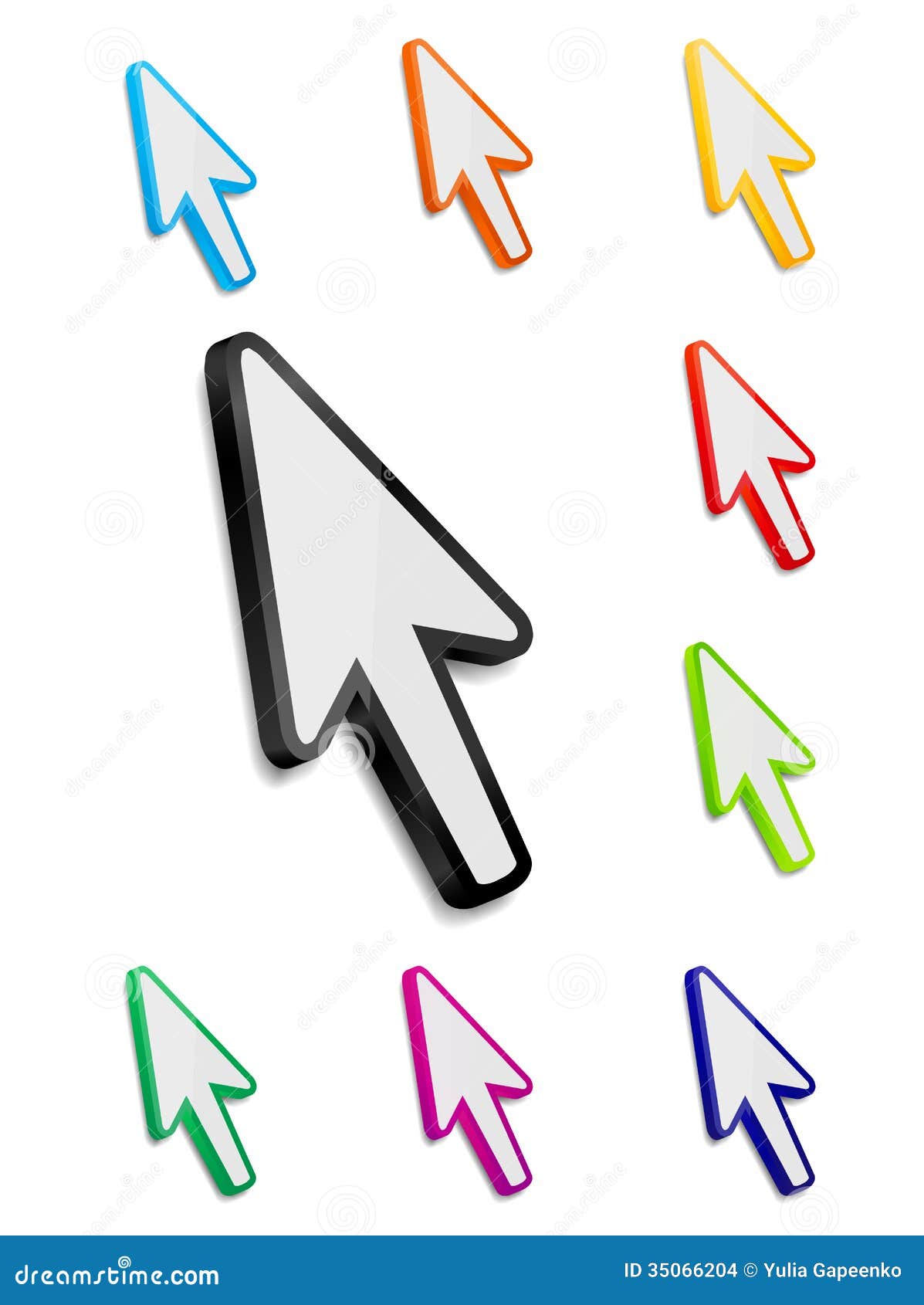 Mouse Arrow Cursor Vector Illustration Stock Vector - Illustration of ...