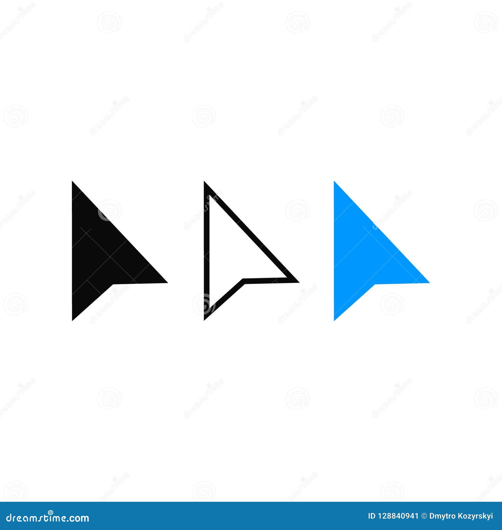 Mouse Arrows Icons Set. Computer Mouse Click Cursor. Mouse Click Cursor. Vector Illustration ...