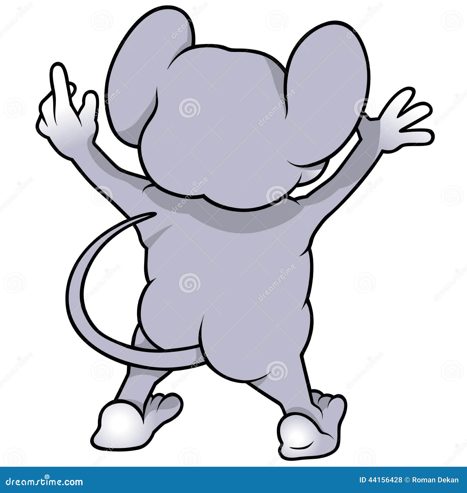 Mouse from Back stock vector. Illustration of animal - 44156428