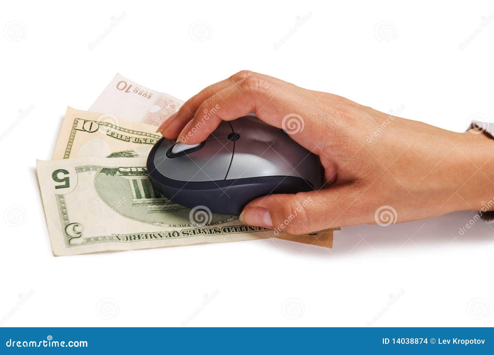Mouse on banknotes stock photo. Image of business, finance - 14038874