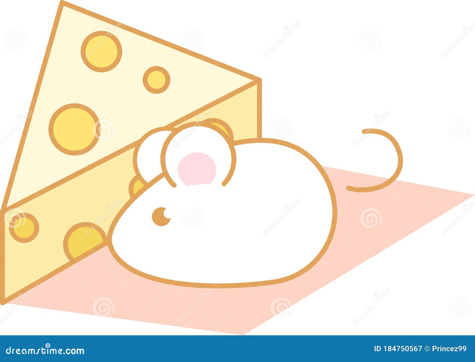 Mouse Hiding From Cat Cartoon Vector | CartoonDealer.com #83626717