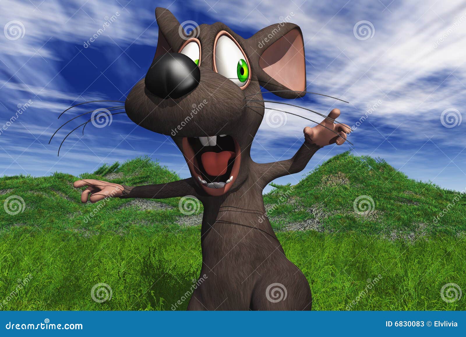 A Mouse Being Chased stock illustration. Illustration of computer - 6830083