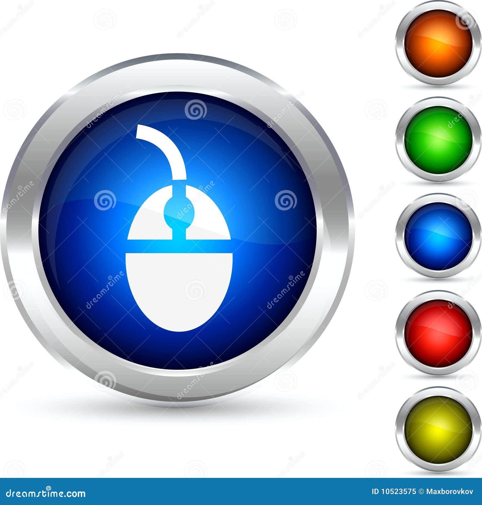Mouse button. stock vector. Illustration of collection - 10523575