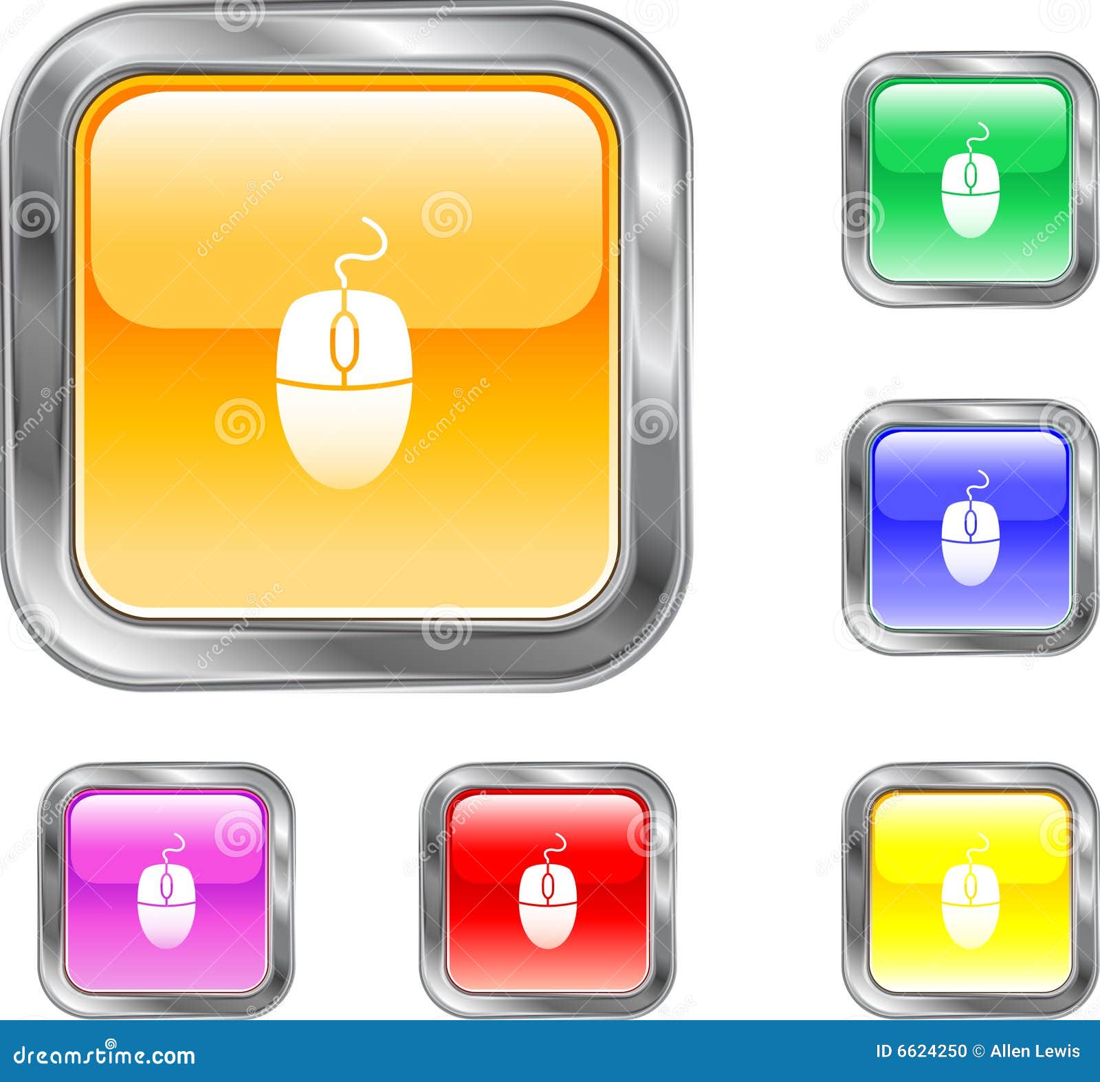 Mouse Button stock vector. Illustration of computer, icon - 6624250