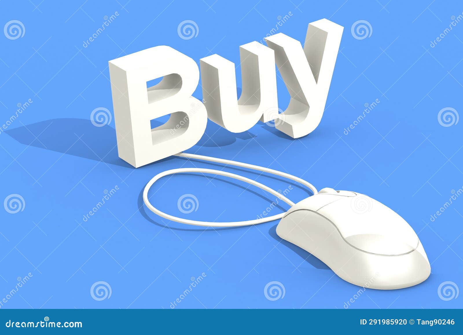 Mouse with Buy Word Isolated Stock Illustration - Illustration of ...