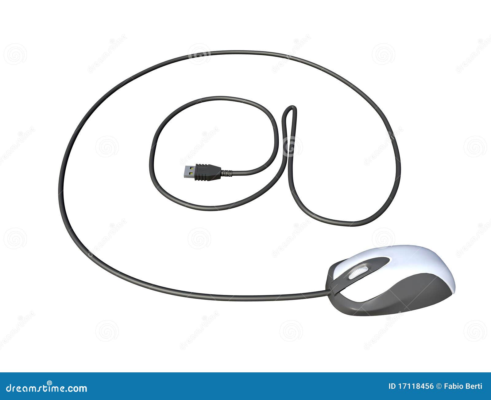 USB Mouse And Cable - Vector Flat Minimal Icon | CartoonDealer.com ...