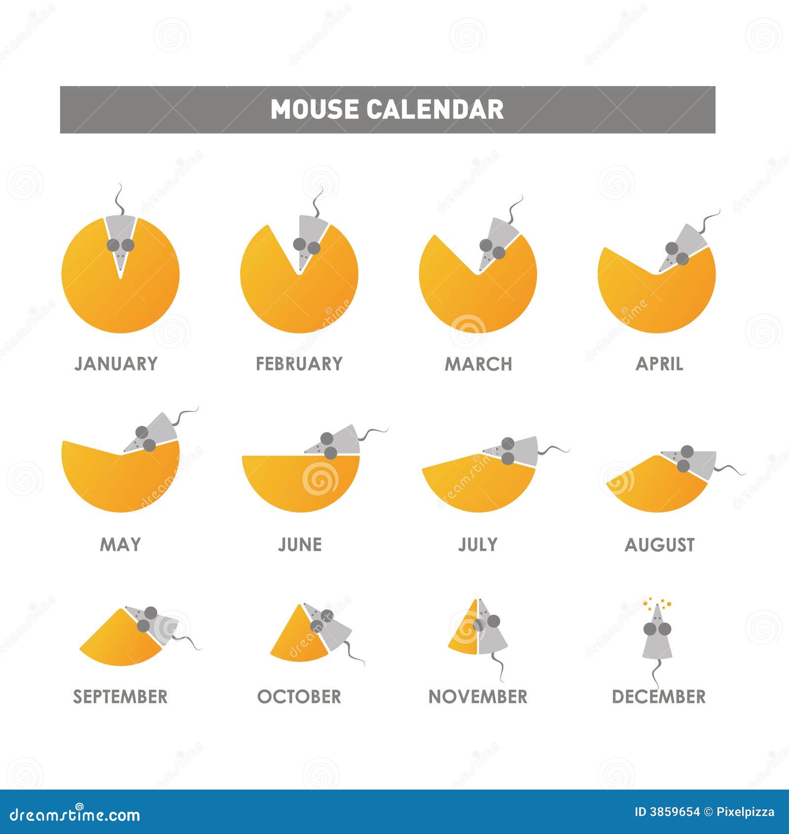 Mouse calendar icons stock vector. Illustration of icons - 3859654
