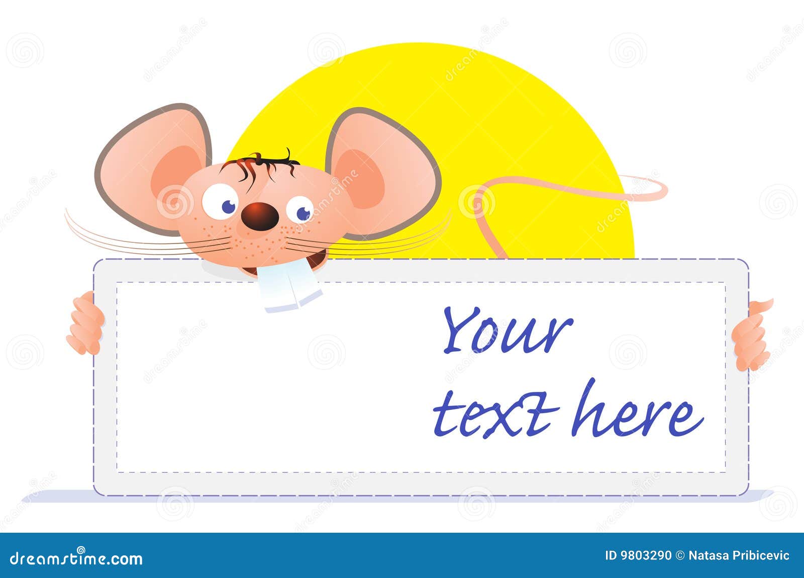 Mouse card stock vector. Illustration of frame, caricature - 9803290