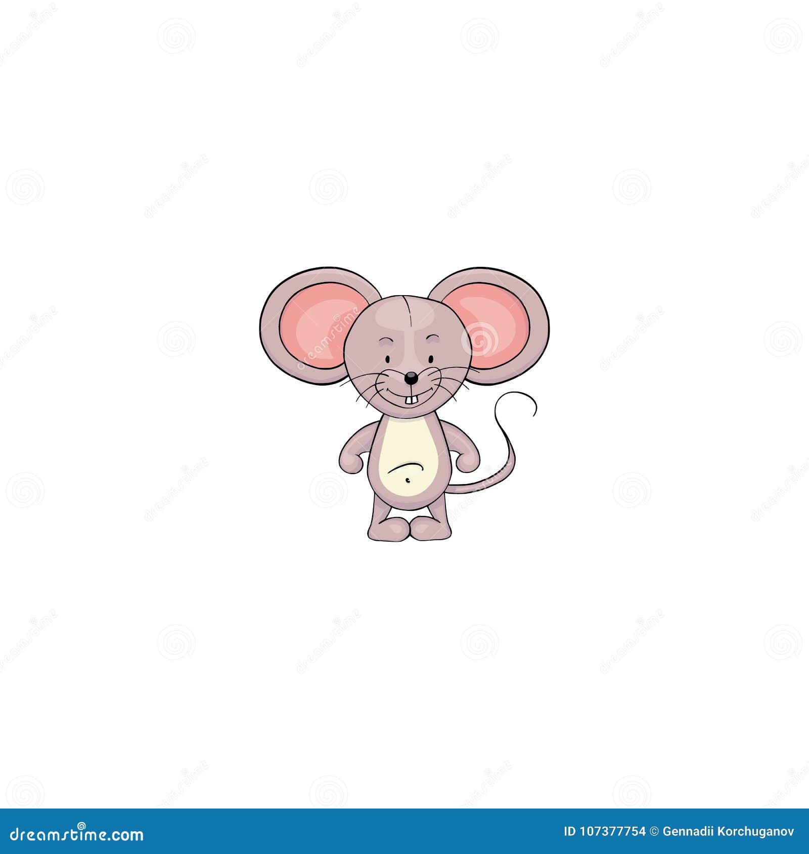 Mouse cartoon icon stock vector. Illustration of cute - 107377754